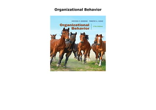 Organizational Behavior | PDF