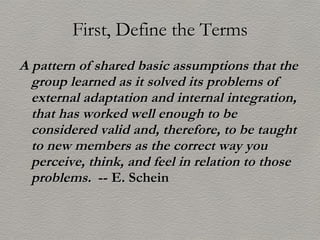 Organizational Culture - Get Over It! | PPT