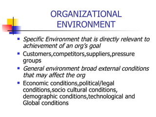 Organizational Environment | PPT