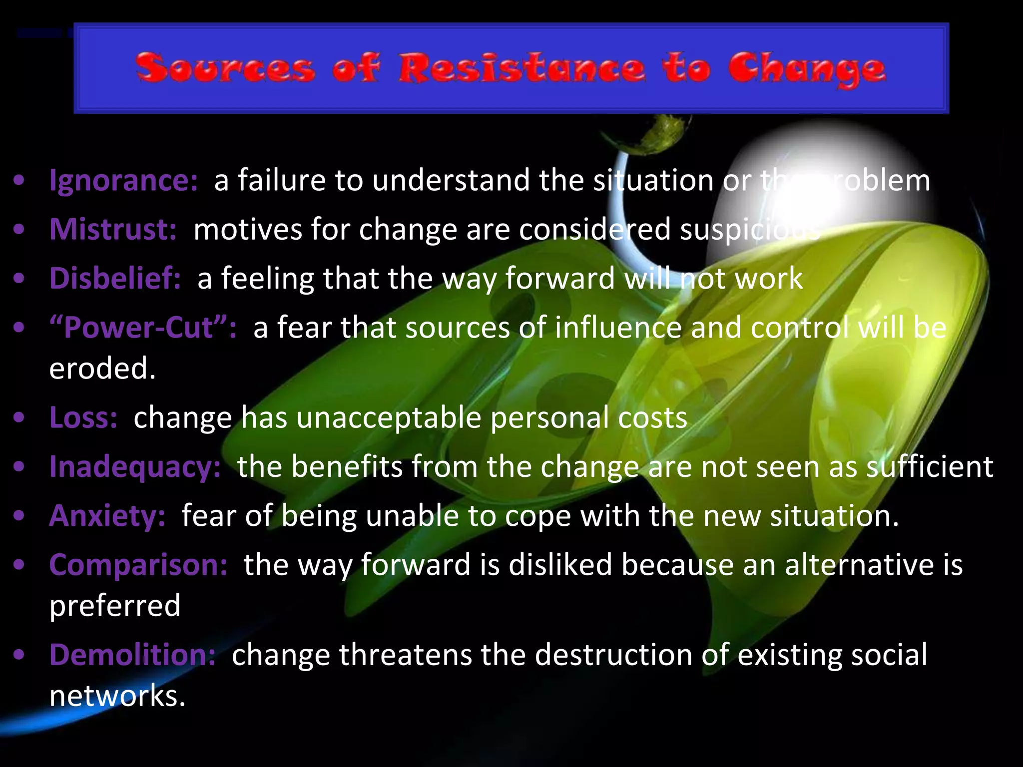 Organizational Change resistance | PPSX