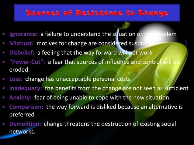 Organizational Change resistance | PPT
