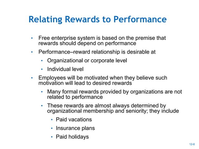 Organizational Reward Systems Ppt