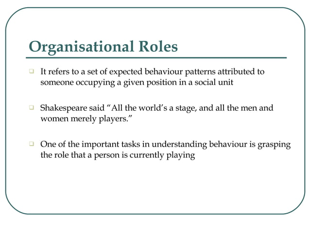 Organizational Structure and roles | PPT