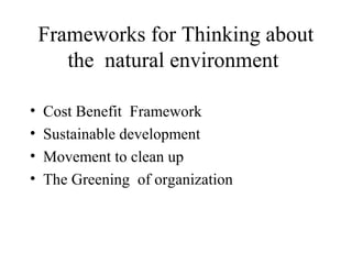 Organizational and natural environment itm ch03 | PPT