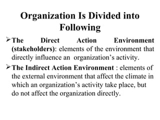 Organizational and natural environment itm ch03 | PPT