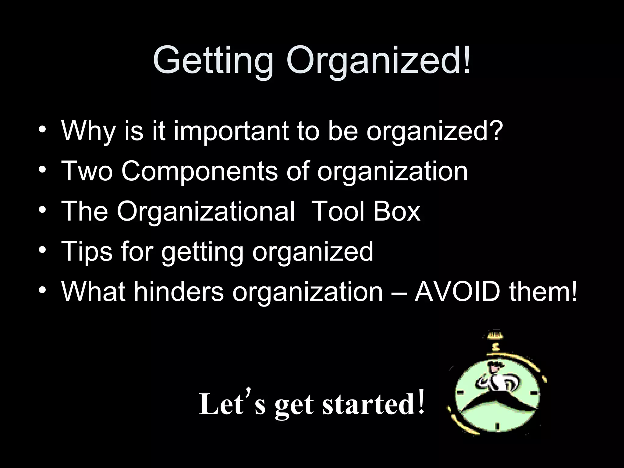 Organizational and Time Management Skills | PPT