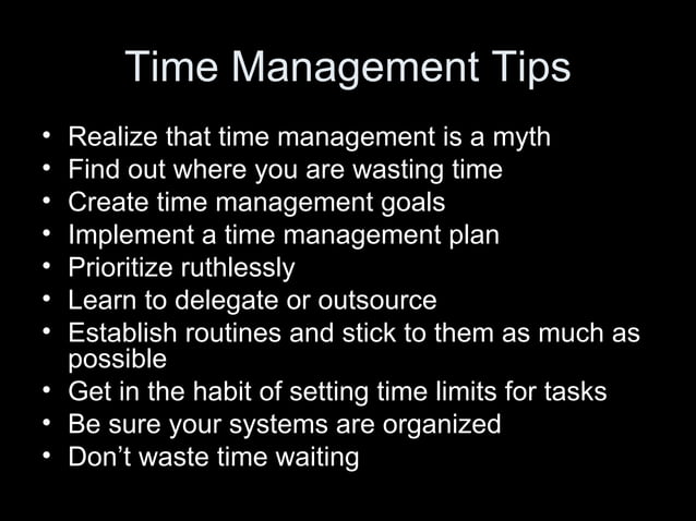 Organizational and Time Management Skills | PPT