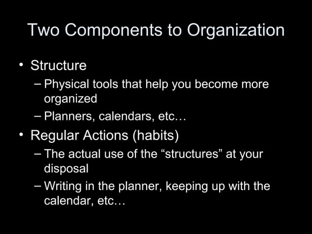 Organizational and Time Management Skills | PPT