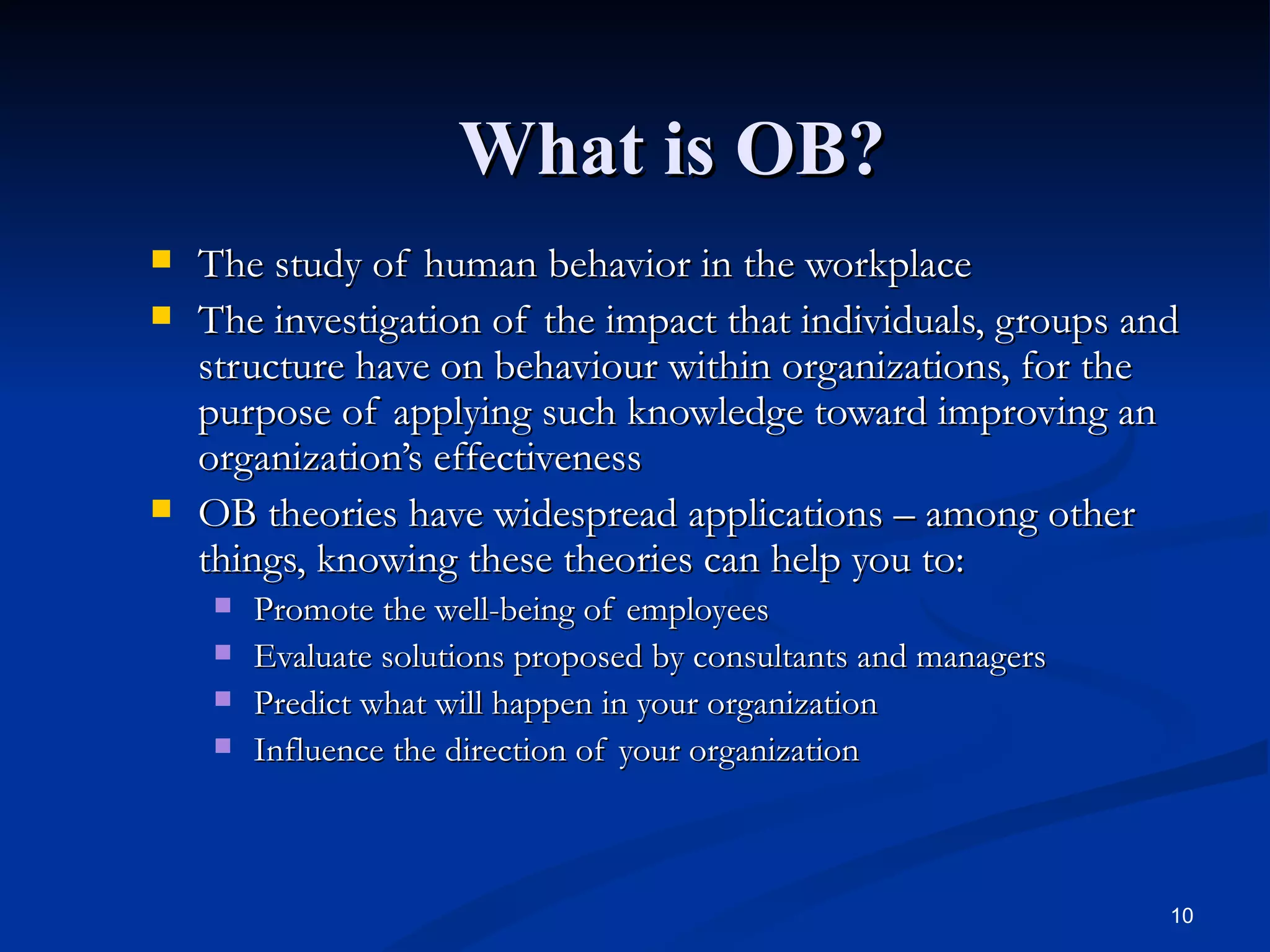 Organizational behavior | PPT