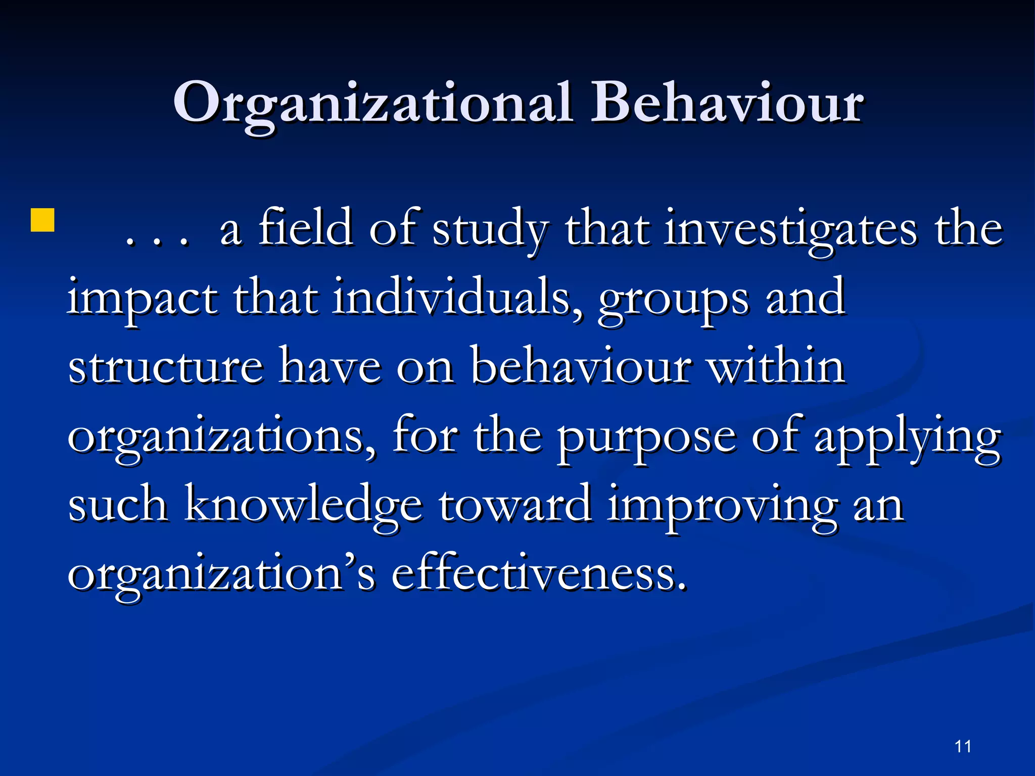 Organizational behavior | PPT