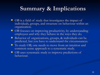 Organizational behavior | PPT