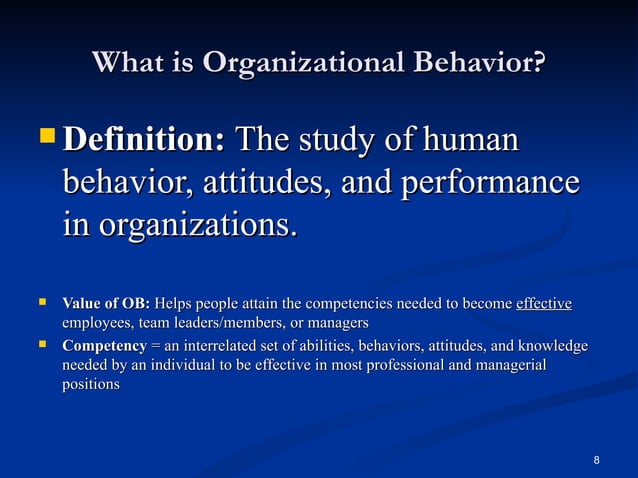 Organizational behavior | PPT | Human Resources | Business