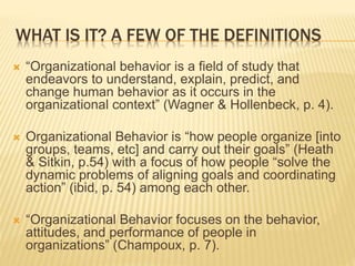 Organizational behavior | PPTX