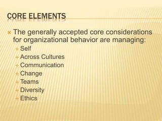 Organizational behavior | PPTX
