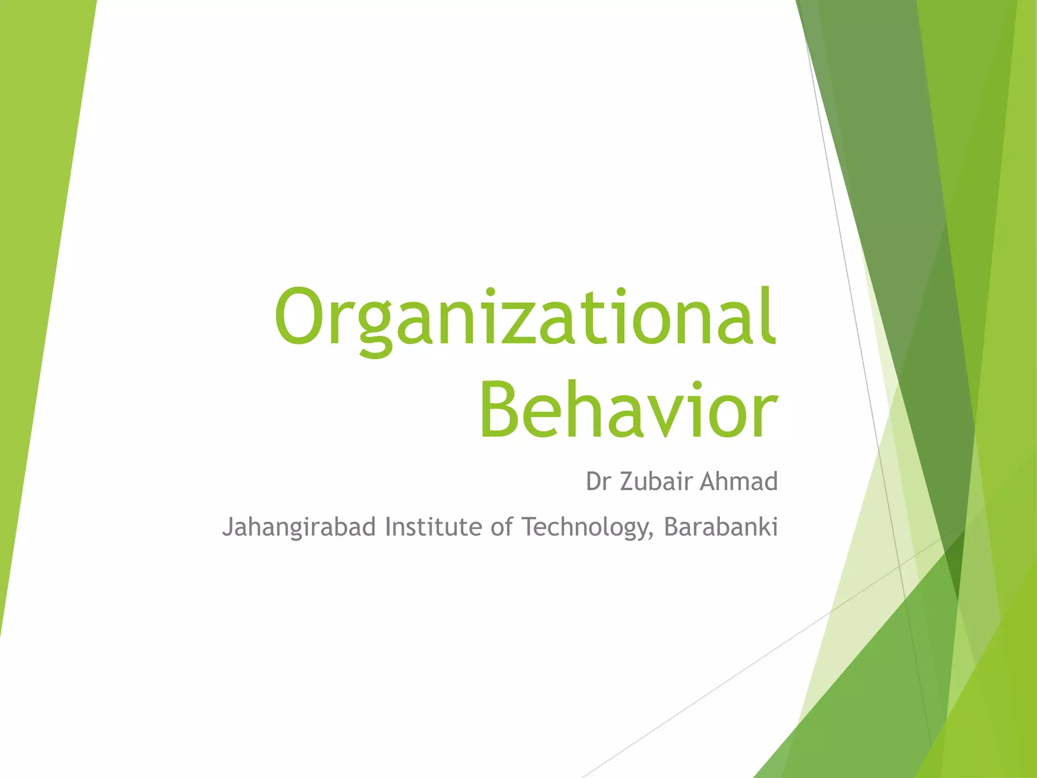 Organizational behavior | PPT