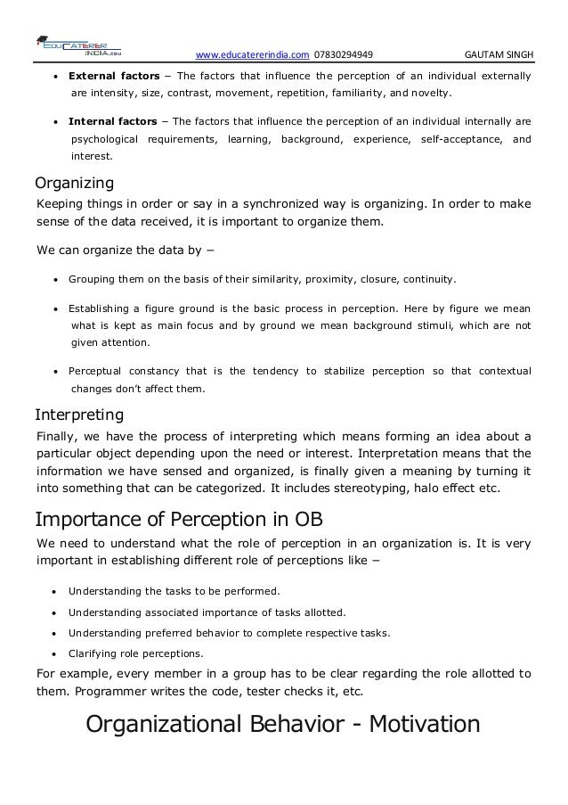 Organizational behavior