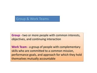 Organizational behavior | PPTX