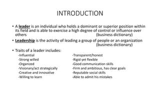 Leaders: Born or Made | PPTX