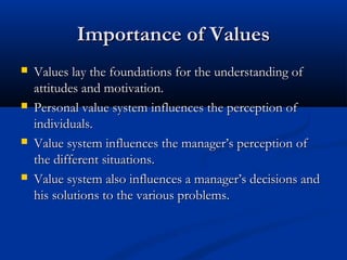 Values in Organization | PPT