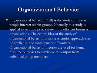 Values in Organization | PPT