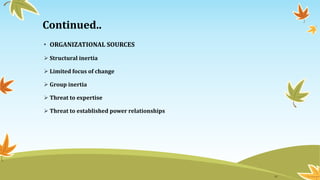 Organizational behavior -Change Management | PPTX