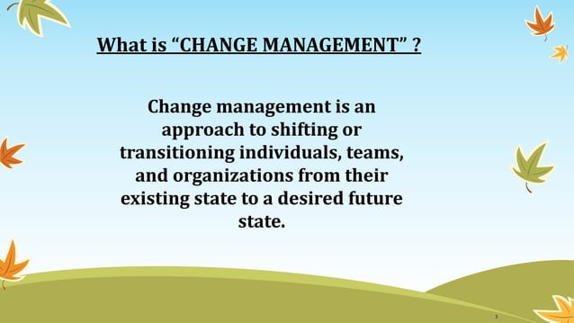 Organizational behavior -Change Management | PPTX