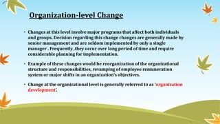 Organizational behavior -Change Management | PPTX