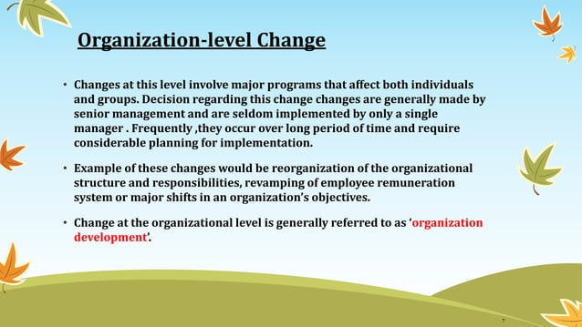 Organizational behavior -Change Management | PPTX