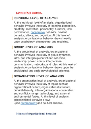 Organizational behavior | DOCX