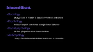 Organizational behavior | PPTX
