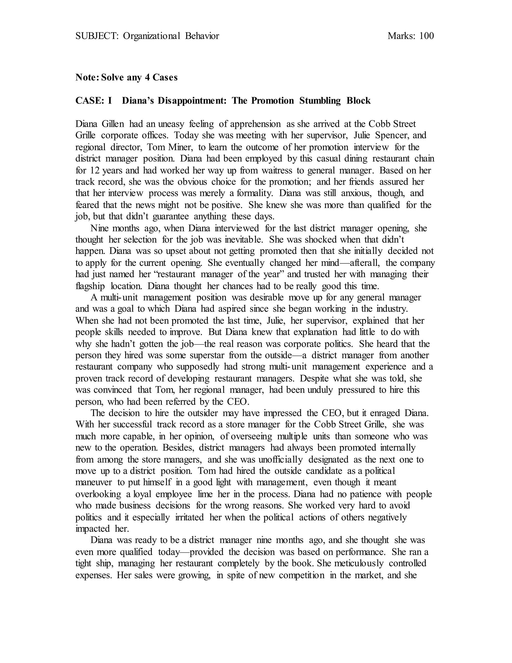 Organizational behavior1 | DOC