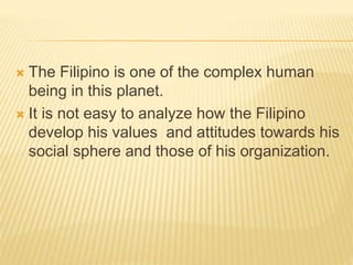 Organizational behavior and culture in Philippine Setting | PPTX