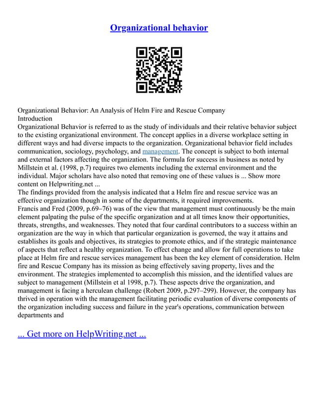 Organizational Behavior And Organisational Behavior | PDF | Free Download