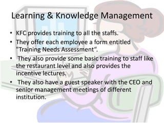 Organizational behavior at kfc | PPTX