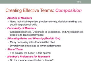 Organizational Behavior 13th Edition Robbins & Judge Part 3: Chapter 10, Understanding Work ...