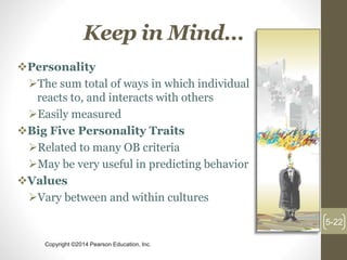 Organizational Behavior Chapter 4 Personality and Values | PPTX