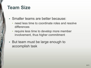 Organizational behavior chapter 8 team | PPTX
