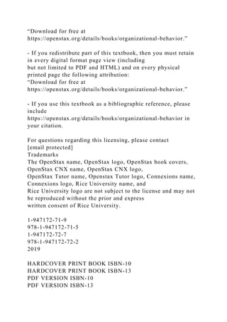 Organizational Behavior OpenStax Rice Univer.docx