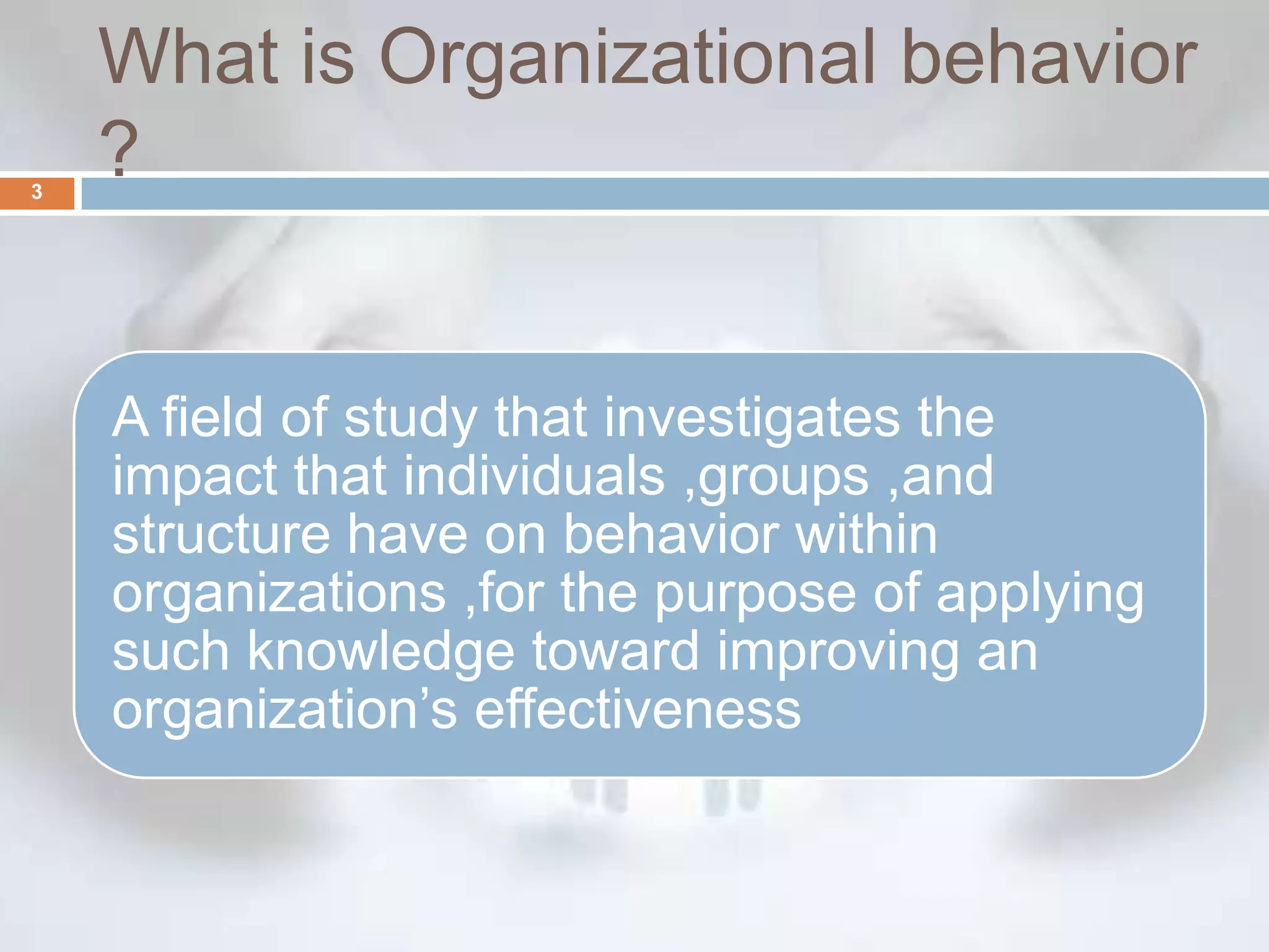 Organizational behaviour | PPT