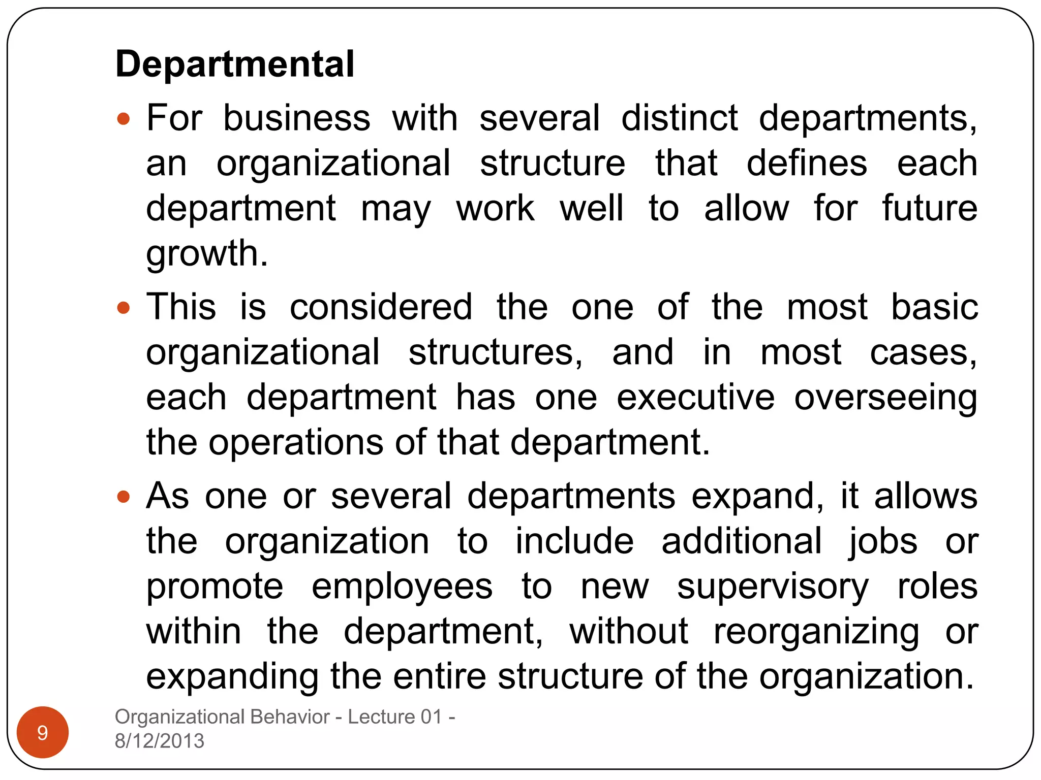 Organizational behaviour and types of organizational structures | PPTX