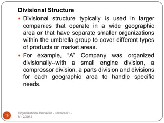 Organizational behaviour and types of organizational structures | PPTX