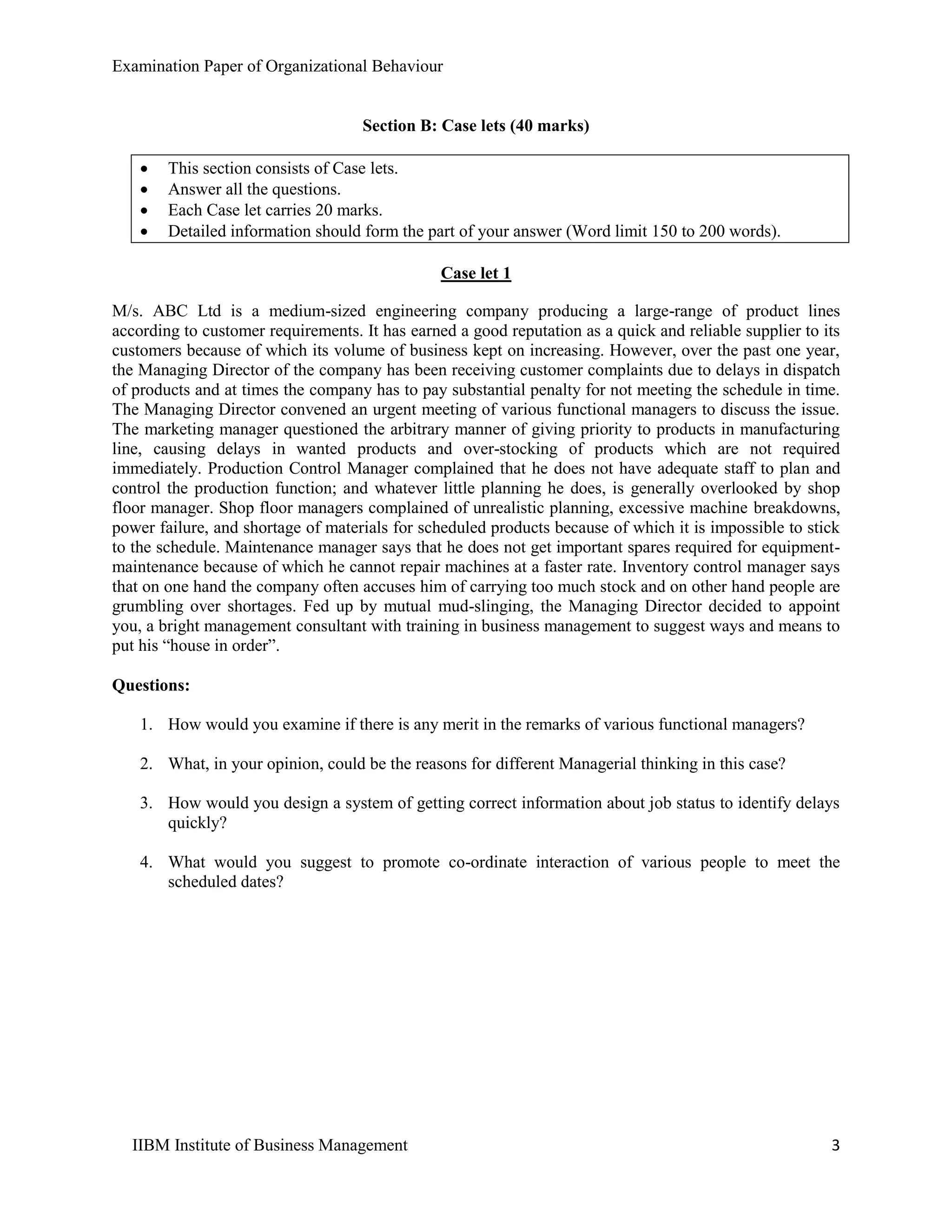 Organizational behaviour. | PDF