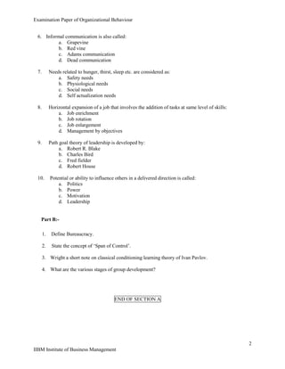 Organizational behaviour | PDF