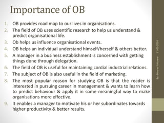 Organizational behaviour | PPTX