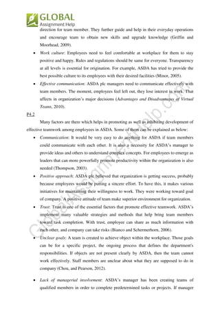 Organizational behaviour sampe by Global Assignment Help | PDF