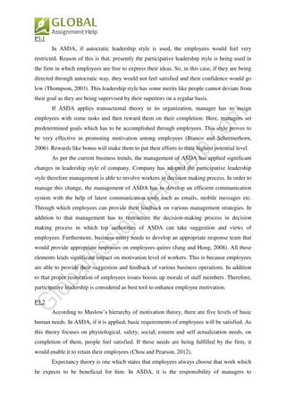 Organizational behaviour sampe by Global Assignment Help | PDF