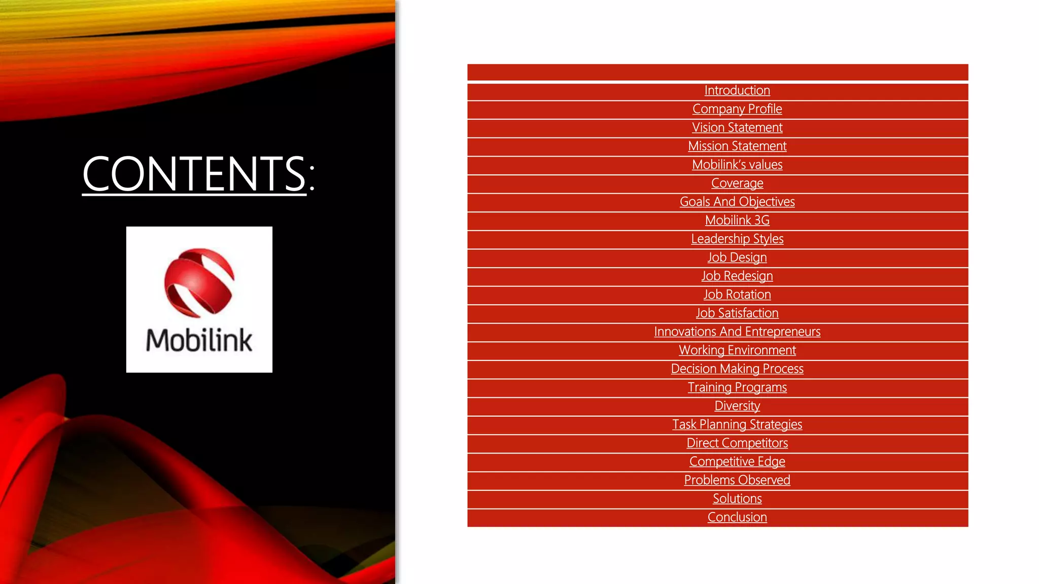 Mobilink - Organizational behaviour | PPT