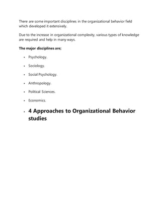 Organizational behaviour | DOCX