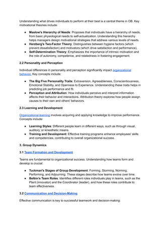 Organizational Behaviour Questions and Answers | PDF