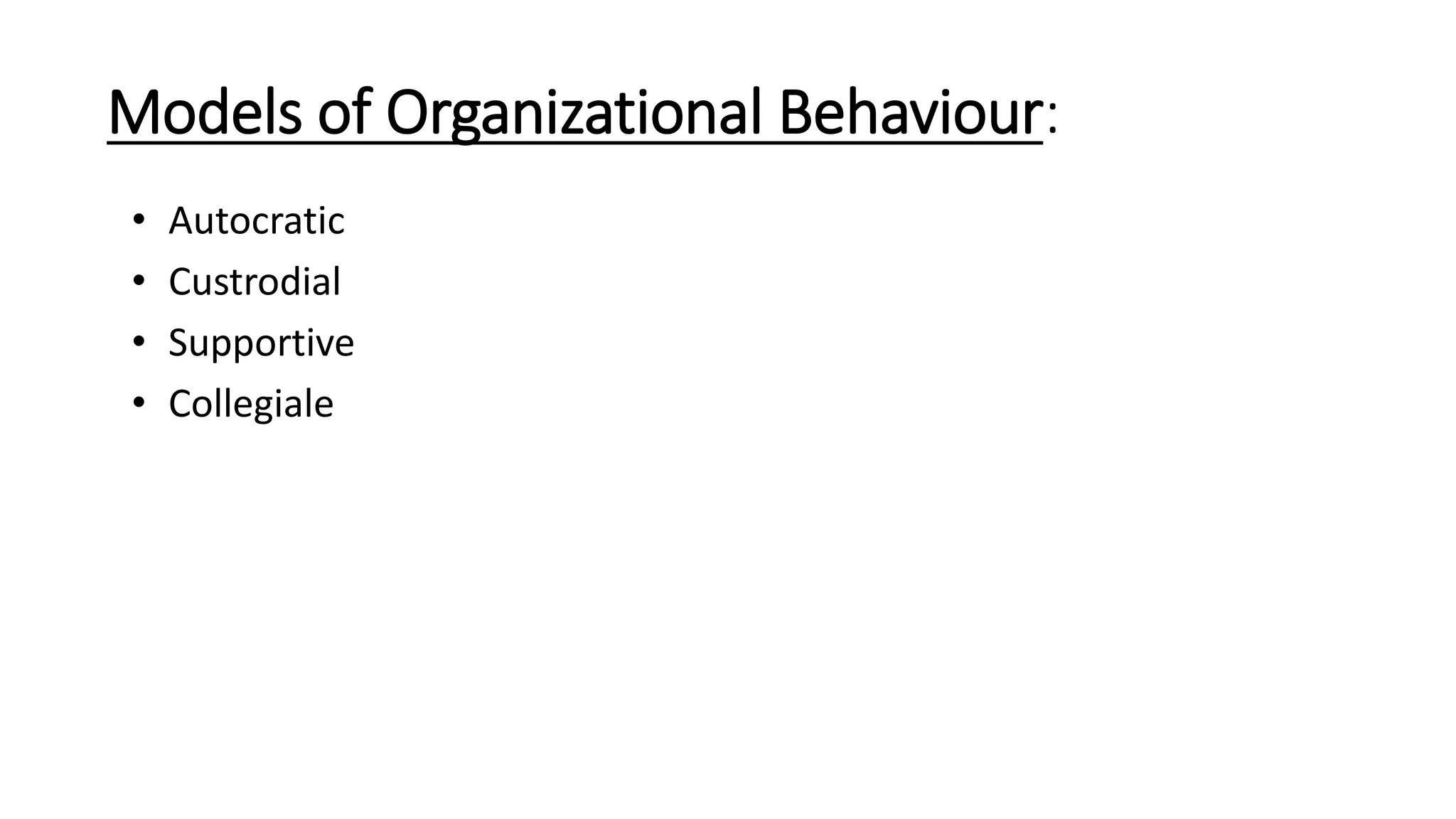 Concept of Organizational Behaviour | PPTX